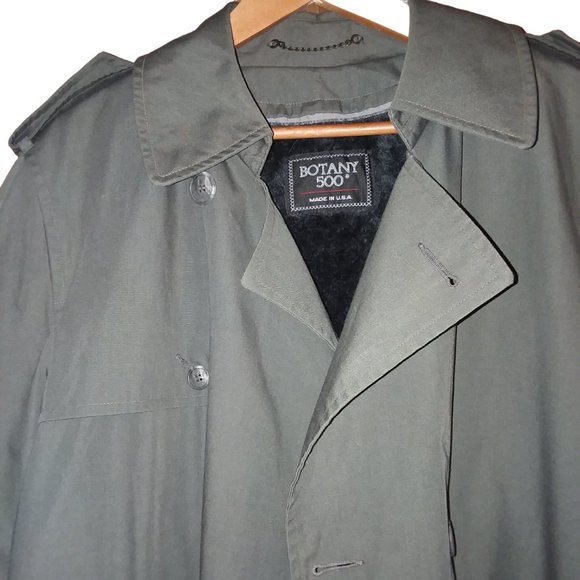 Vintage | Jackets & Coats | Botany 50 Mens Trench Coat 42r W Removable ...